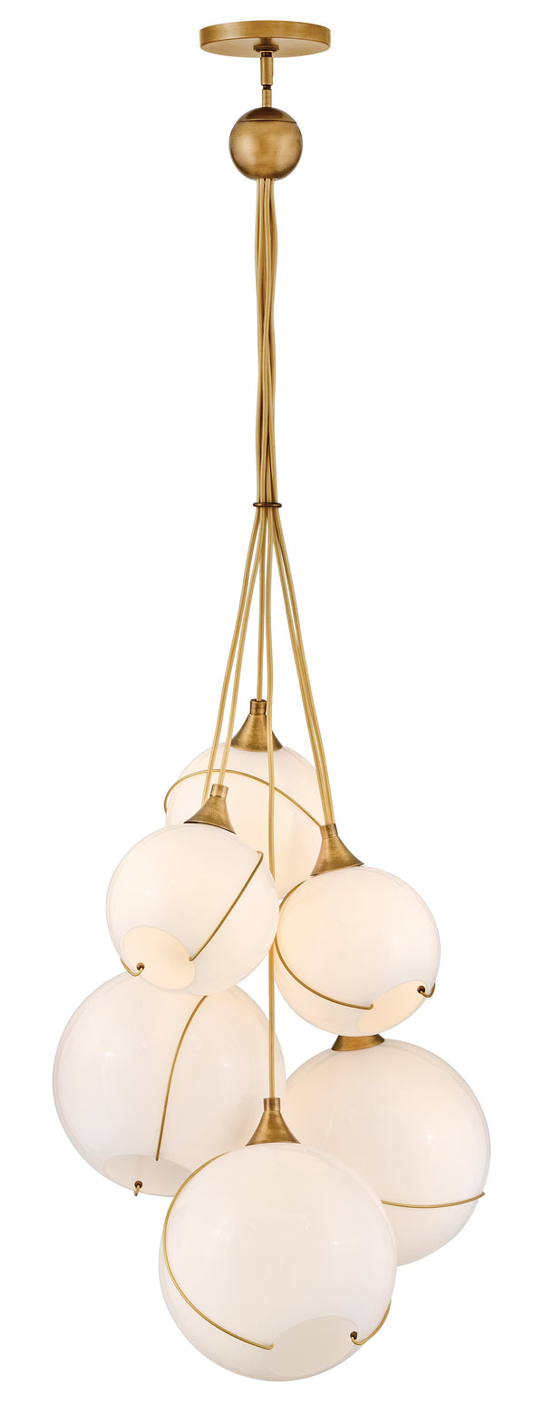 Skye 6L multi tier chandelier-30306HBR-CO - Richmond Lighting